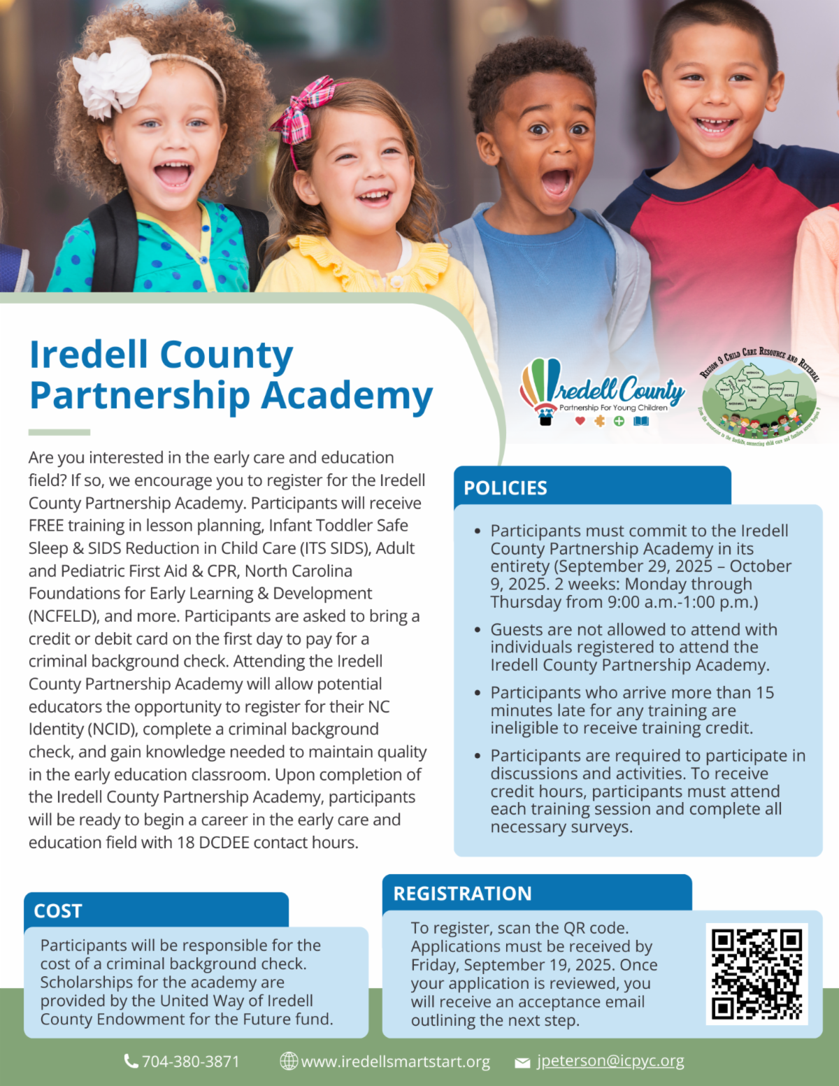 September 2025 Child Care Connector and Training Calendar
