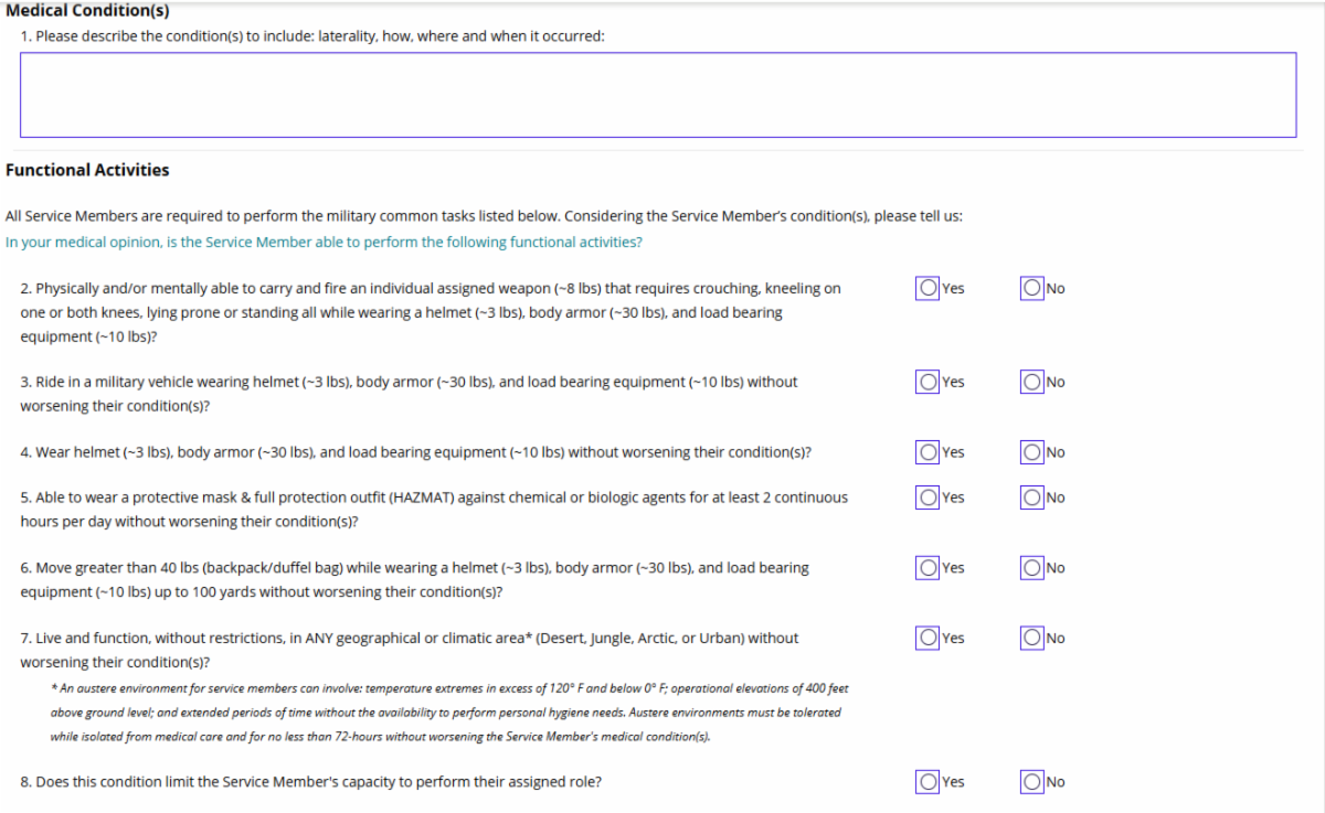 RHRP: Critical Form Updates
