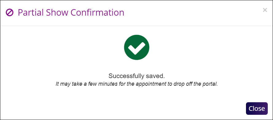 QTC Provider Portal Enhancement - NEW NO SHOW AND PARTIAL SHOW BUTTON