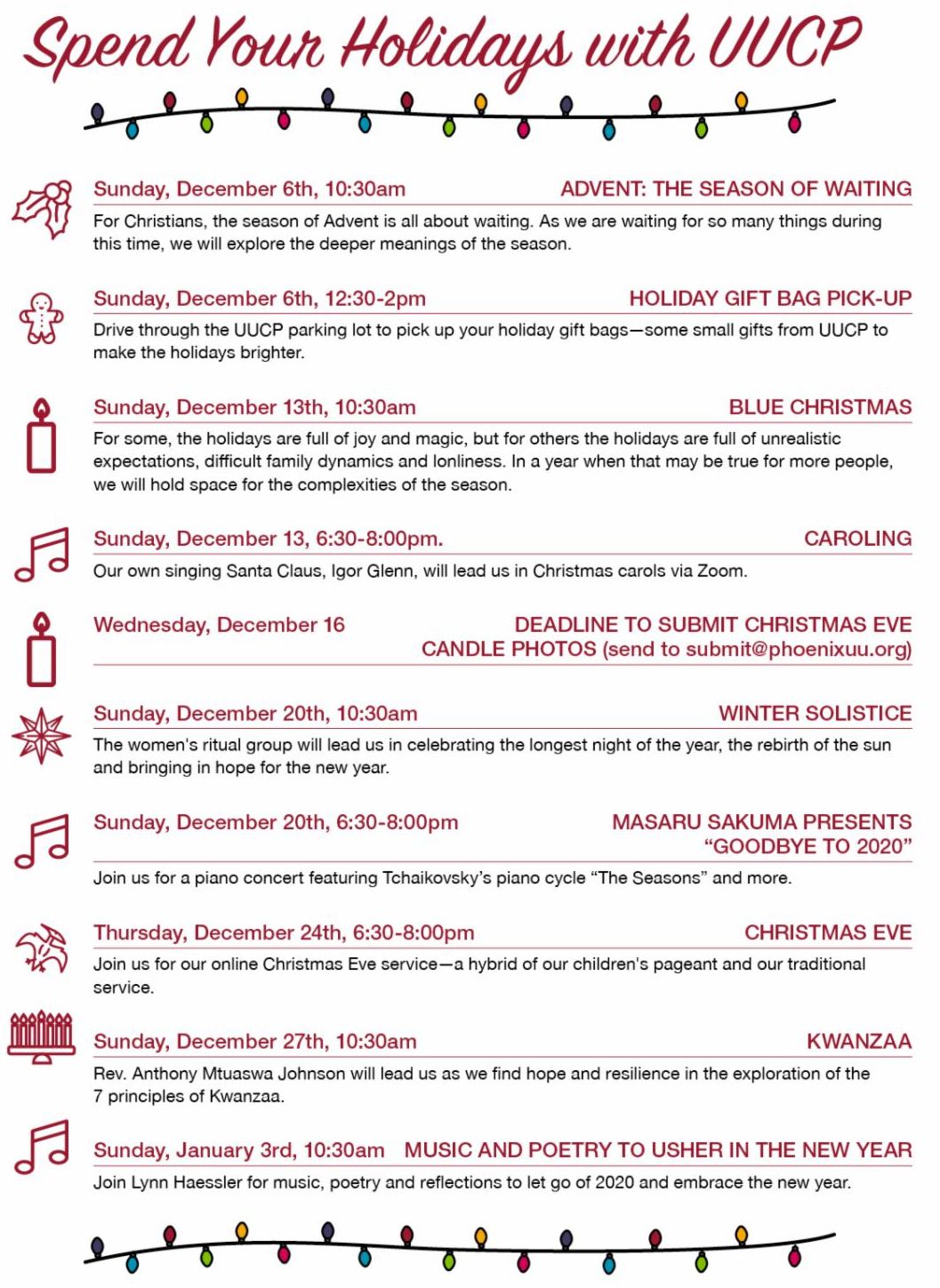 UUCP Compass - December 04, 2020 - Advent: The Season of Waiting