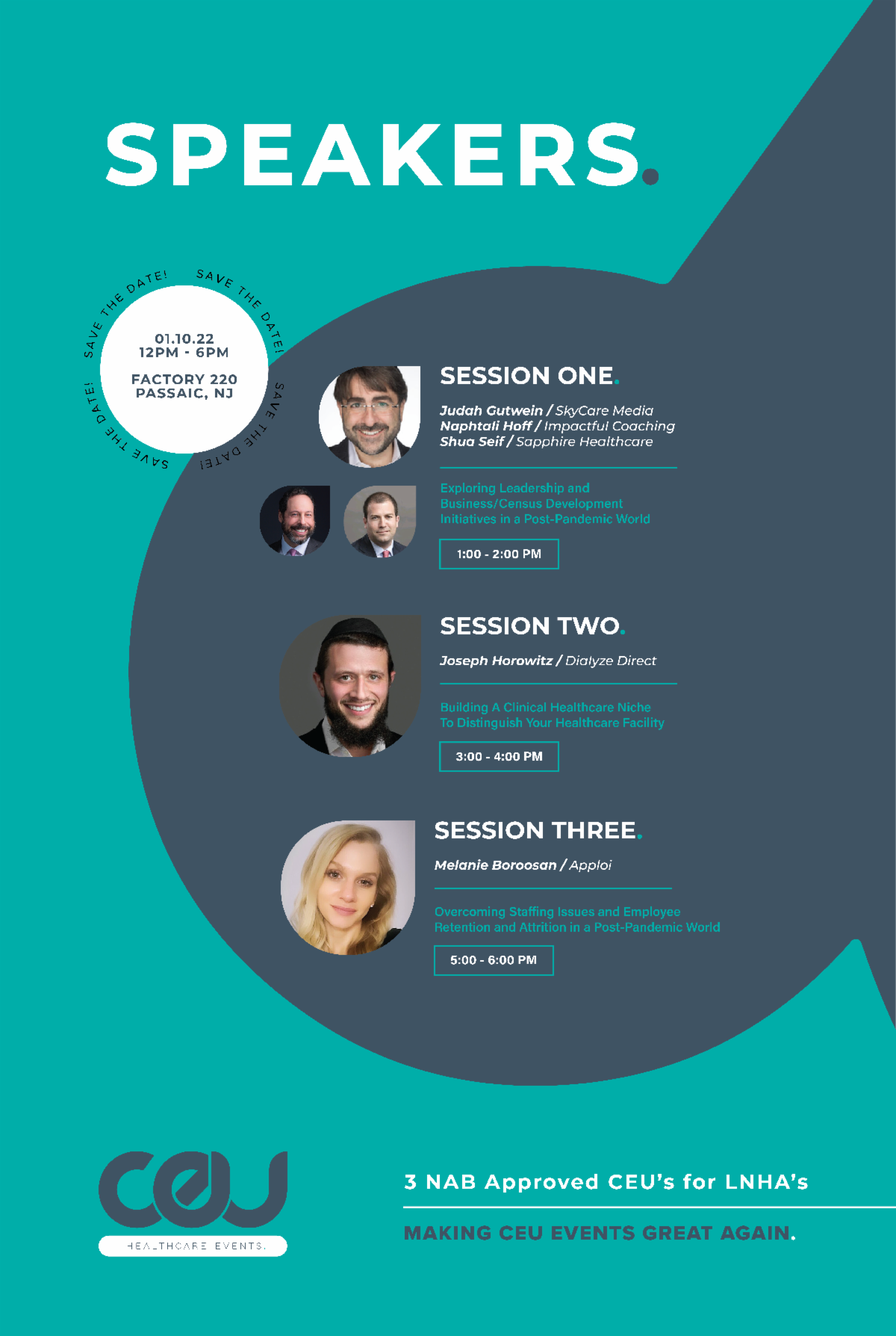 Important Healthcare CEU Agenda Update