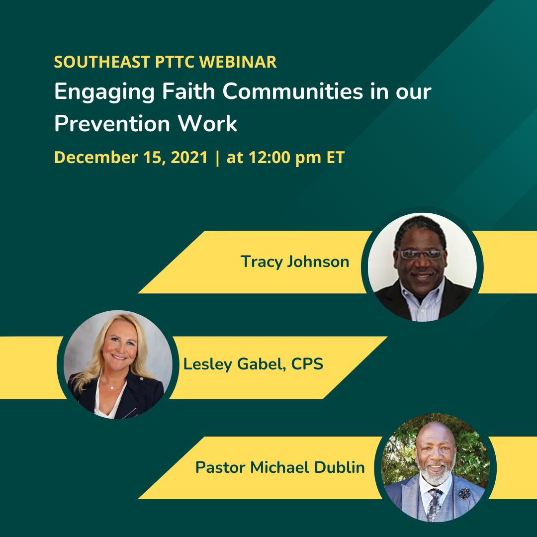 Webinar: Engaging Faith Communities in our Prevention Work