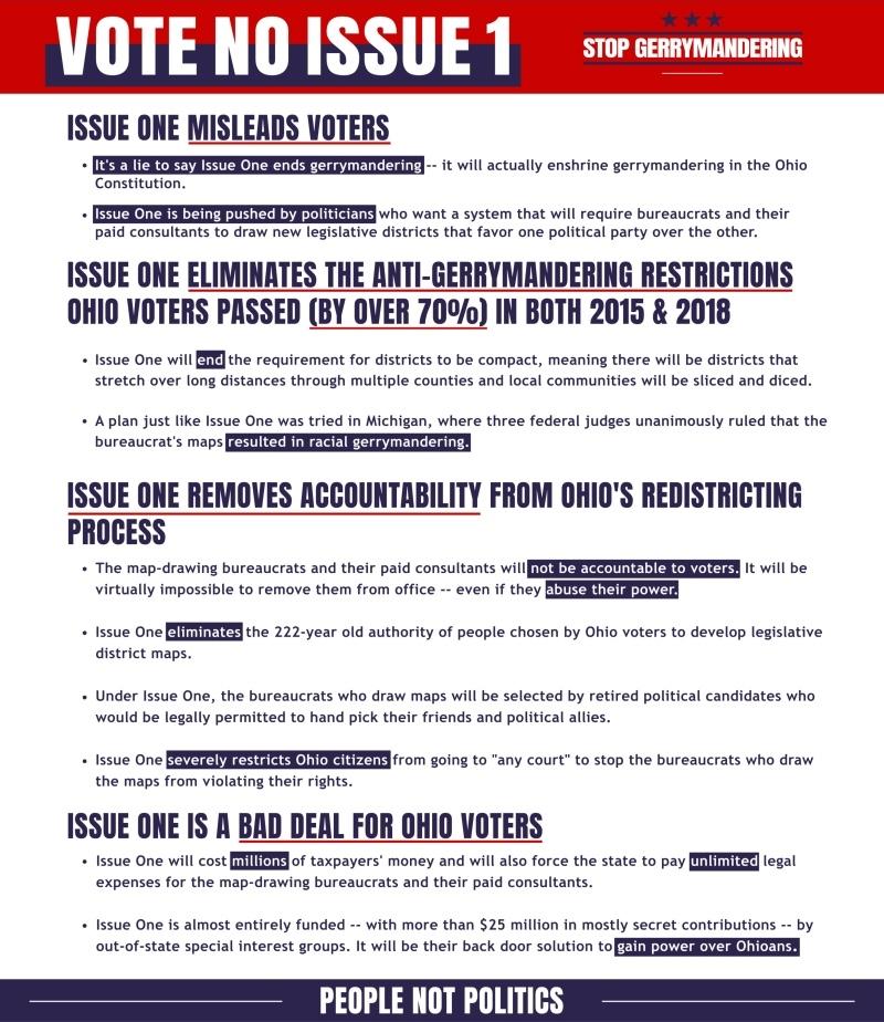 VOTE NO ON ISSUE 1 - VOTE EARLY