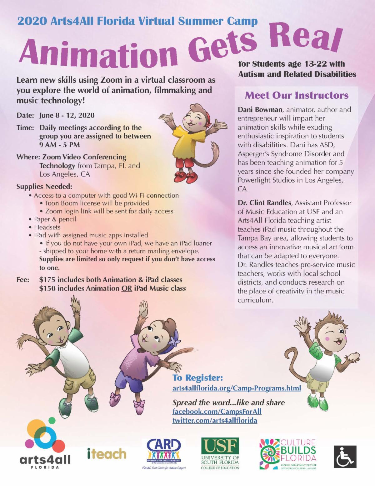 2020 Virtual Arts4All Florida Animation Gets Real
