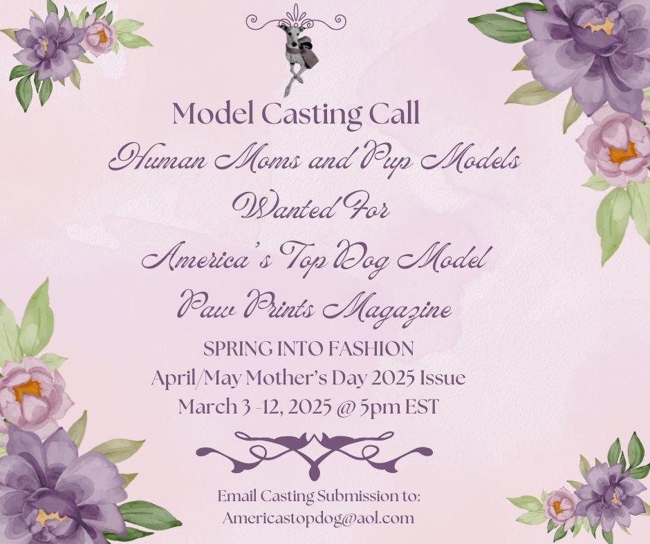 Paw Prints Magazine "Model Casting Call"