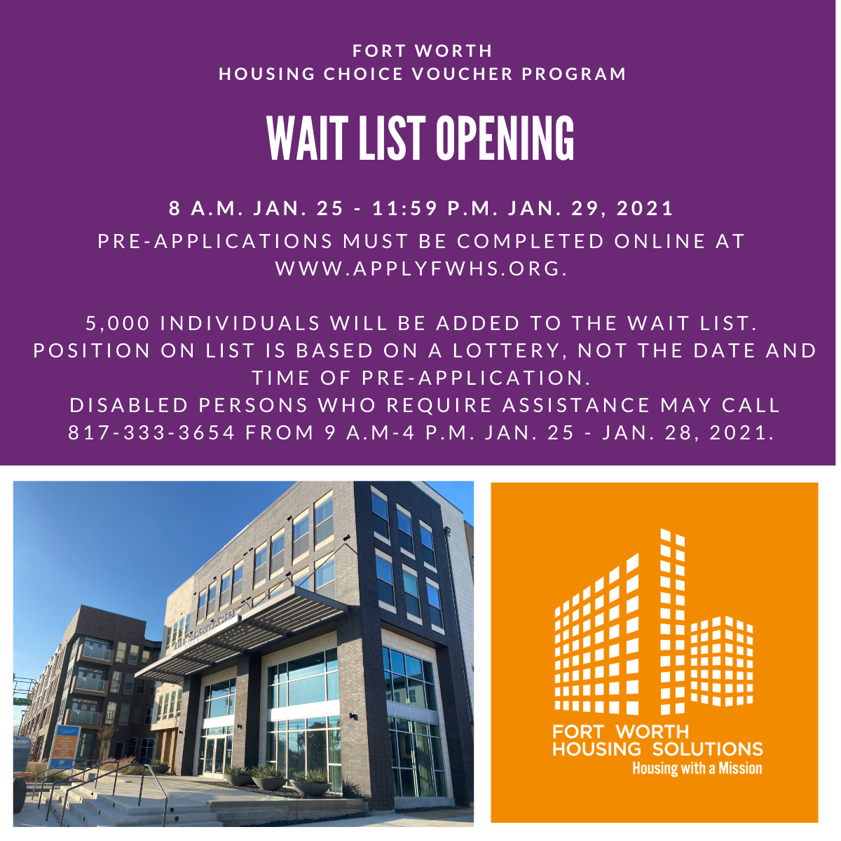 Fort Worth Housing Solutions: News for our Clients