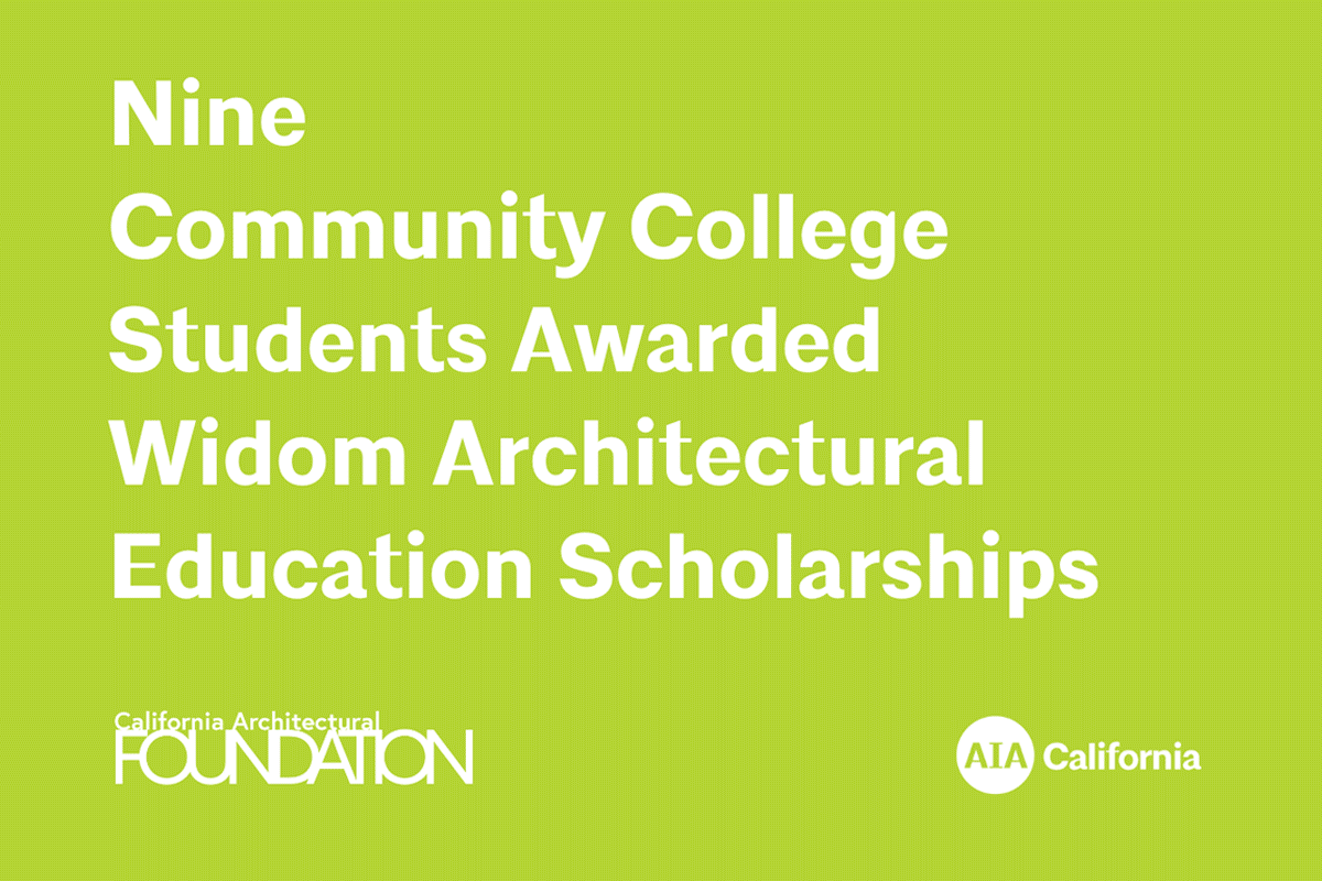 Diverse Array of Students Awarded Widom Architectural Education ...