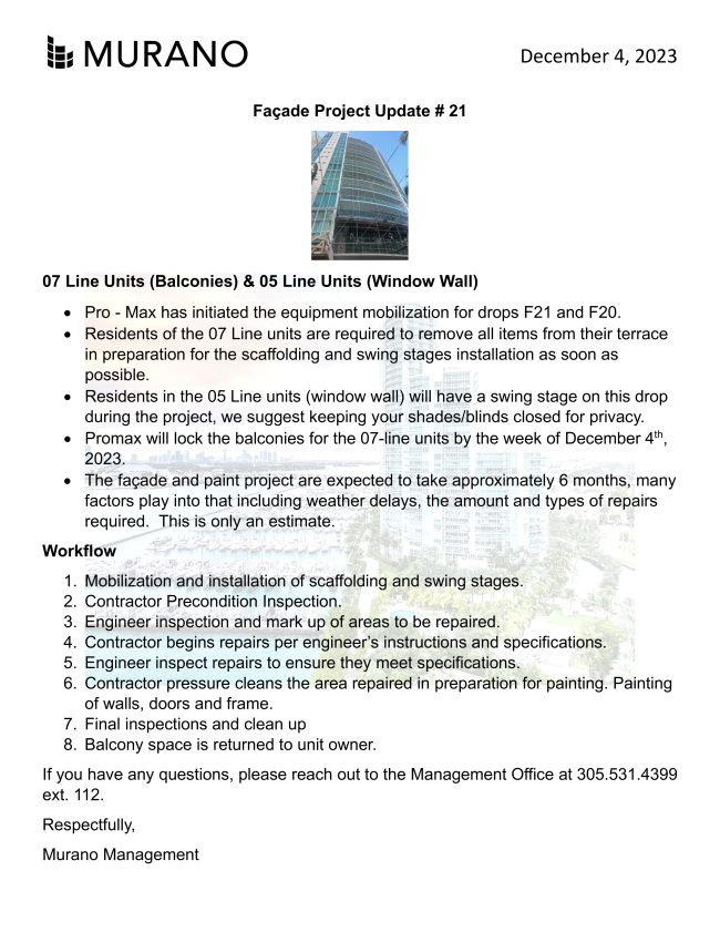 Murano - Facade Project Update #21 - 07 Line & 05 Line Units ...