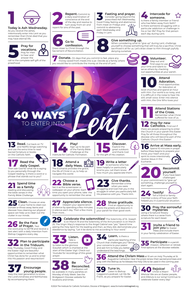 Lent Family Newsletter - Upcoming Event Calendar - Prepare for Lent