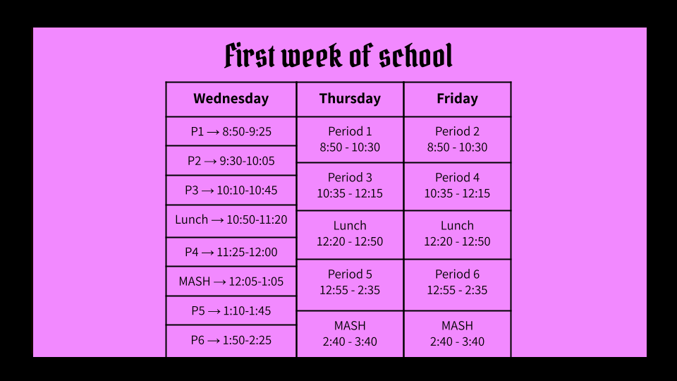 Welcome Back TCS Families!