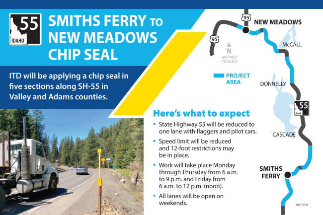 SH-55: Smiths Ferry to New Meadows Chip Seal