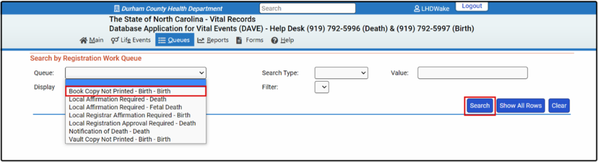 For Action: ROD and LHD Missing Local File Number Work Around