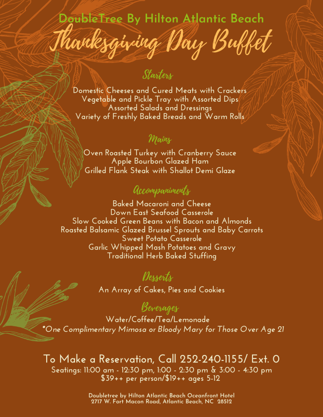 Thanksgiving Dining: Dinner, desserts and more!