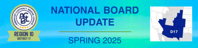 Spring ACBL National Board Report