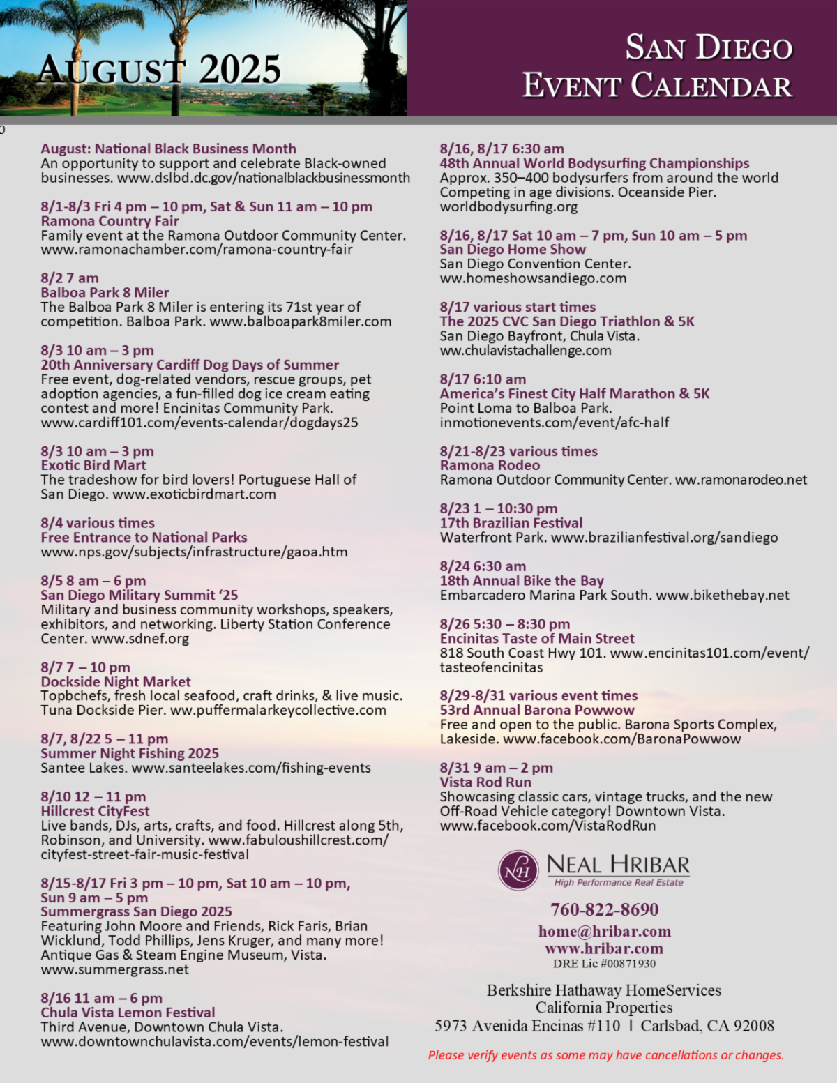 Your New San Diego Event Calendar