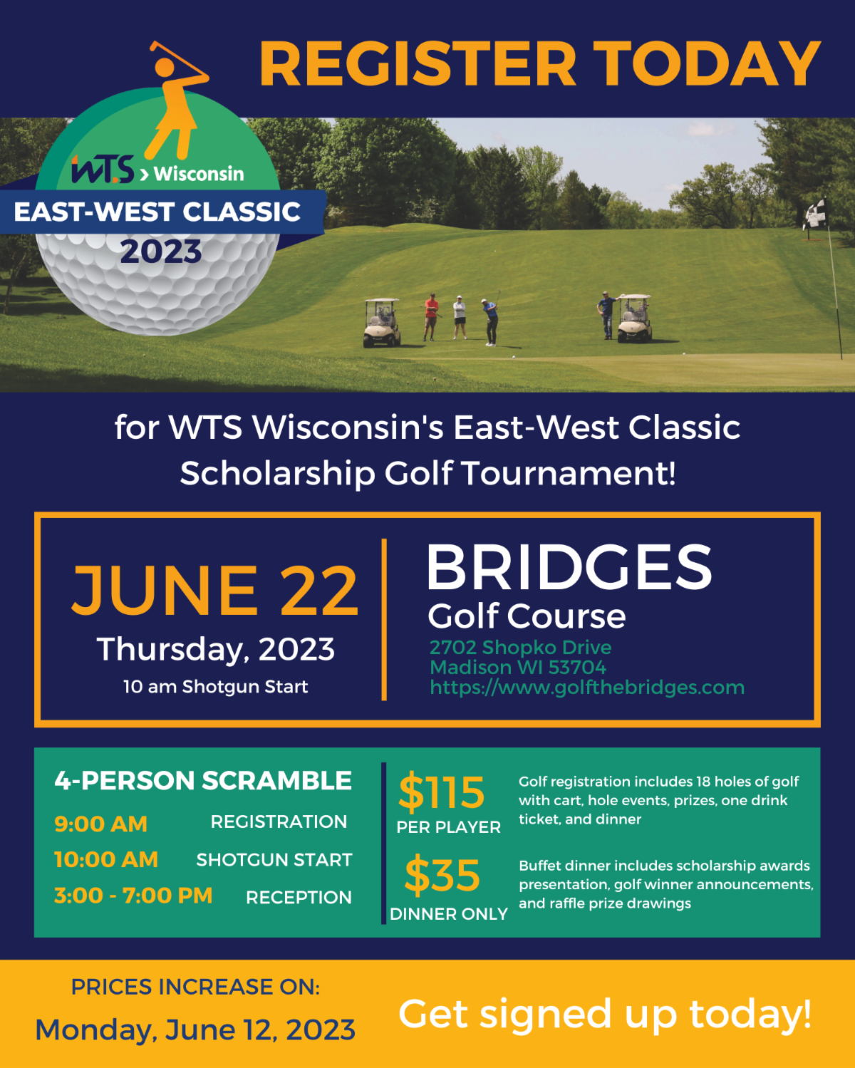 Register now for WTS Wisconsin's 2023 East-West Classic Scholarship ...