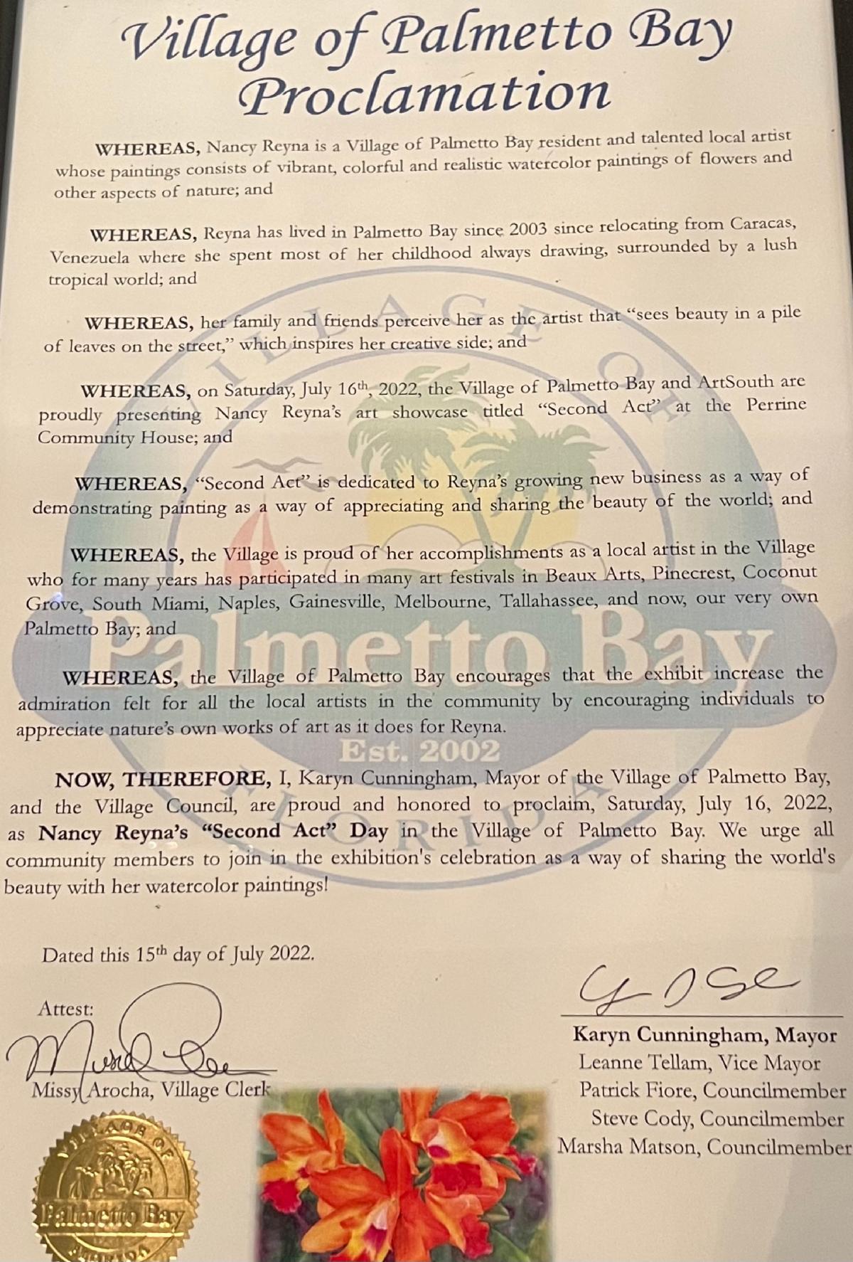 Nancy Reyna Presents Her Exhibit, "Second Act"