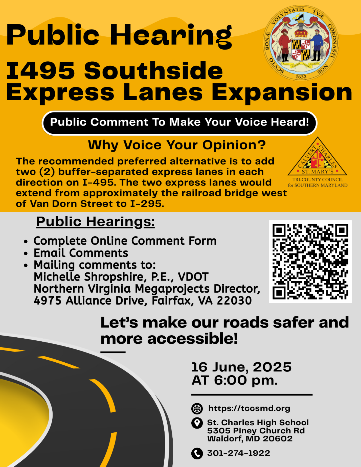 Just Announced: ﻿I-495 Southside Express Lanes Expansion - Public Hearing