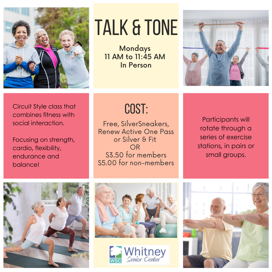 Essays with Bill, Talk & Tone Fitness Class, Whitney & RSVP Social ...