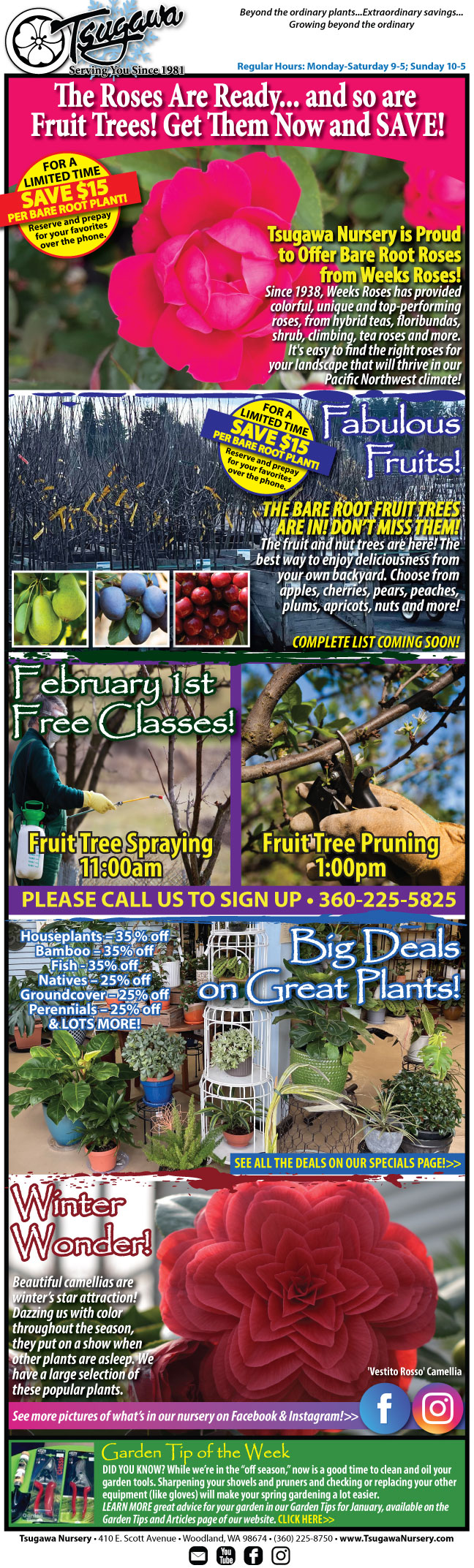 The Roses Are Ready... and so are Fruit Trees! Get Them Now and SAVE!