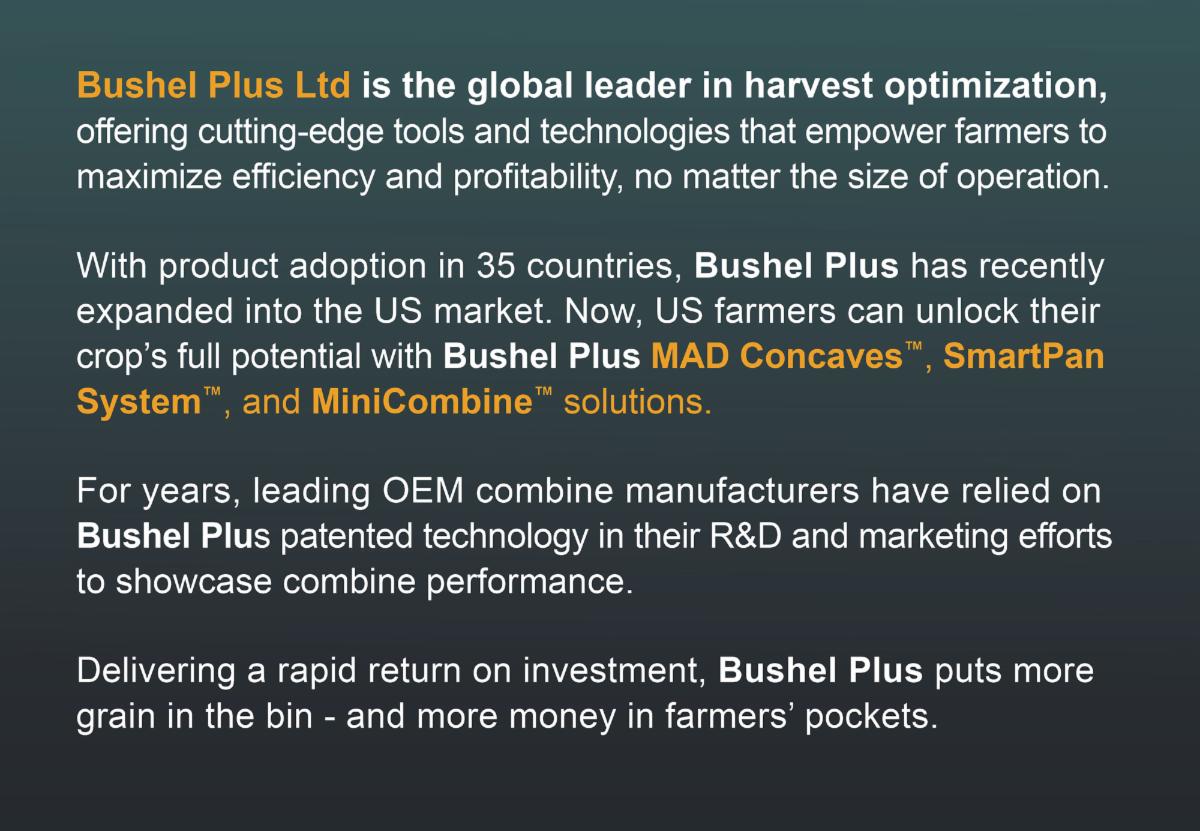 Visit BUSHEL PLUS at Commodity Classic Booth 1666