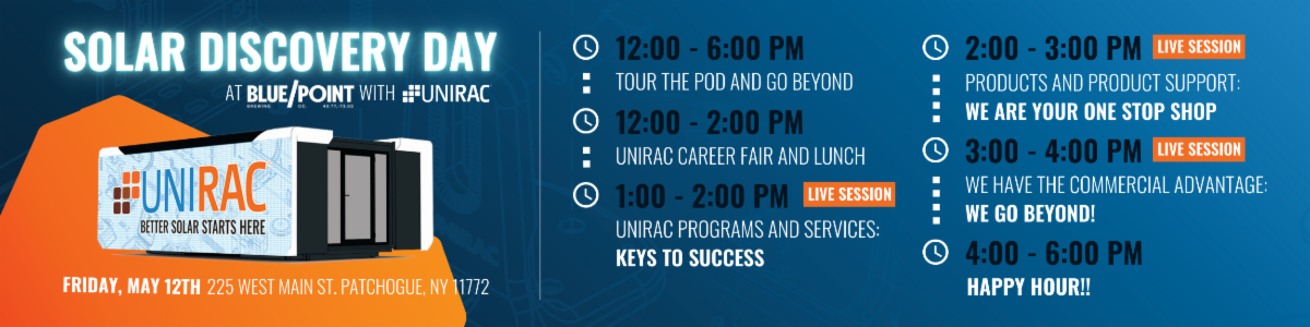 Solar Discovery Day with Unirac at Blue Point Brewery