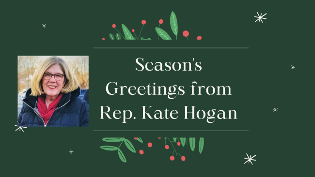 Happy Holidays from State Rep. Kate Hogan