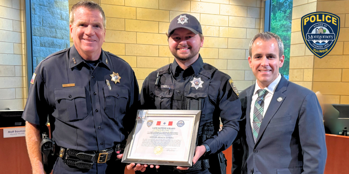 Officer Honored with Life Saving Award