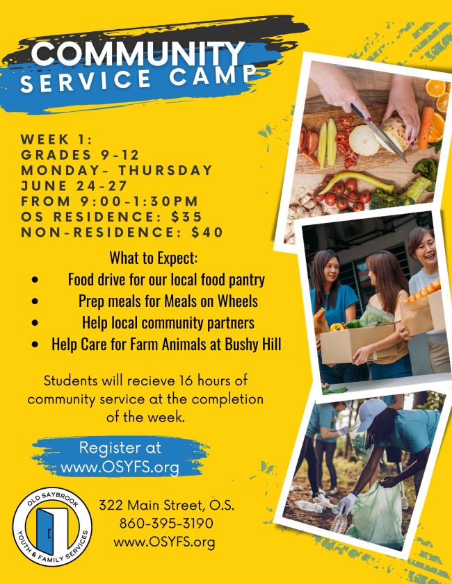 Community Service Week 1 (6/24-6/27)