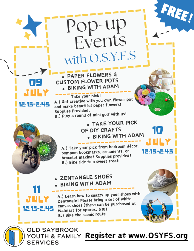 Pop-up Summer Events with OSYFS