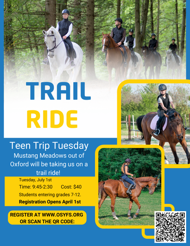 Teen Trip Tuesday- Trail Ride