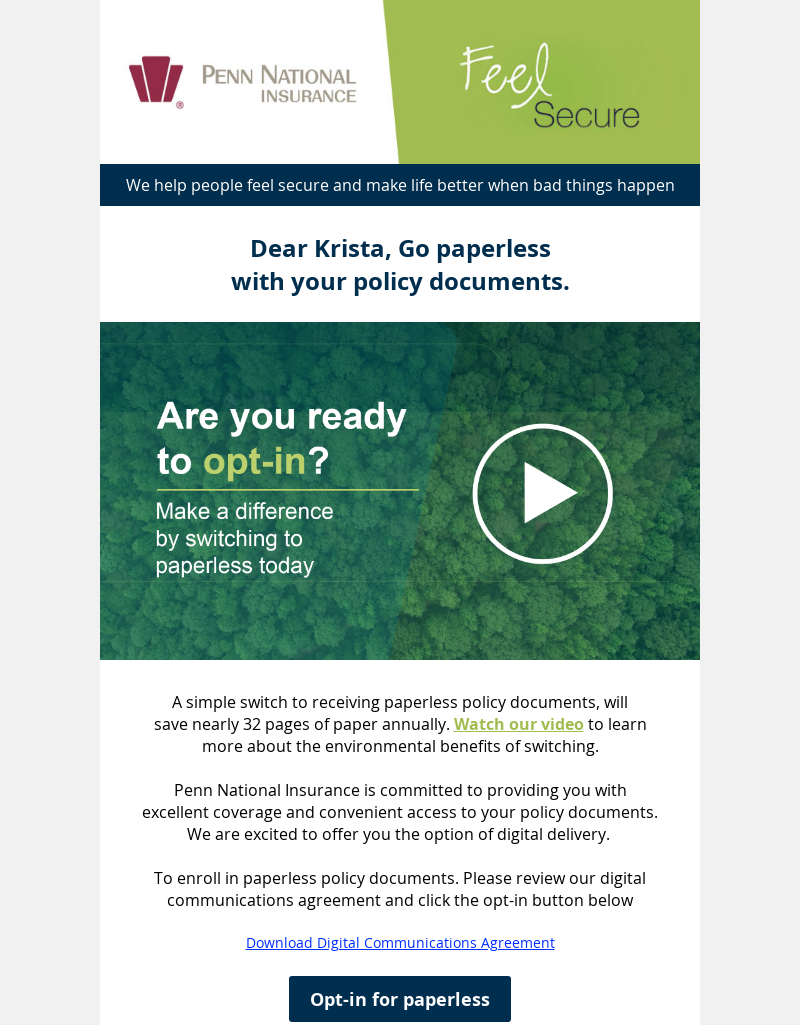 Going Paperless for Personal Lines Policy Documents