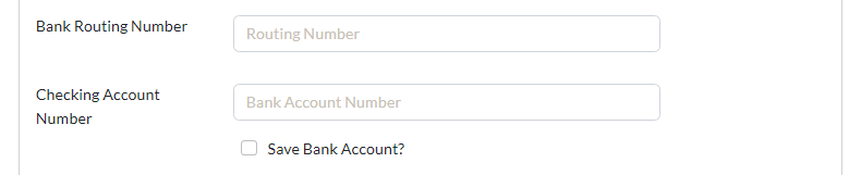 Save Bank Account Information in Online Insurance Center (OIC)