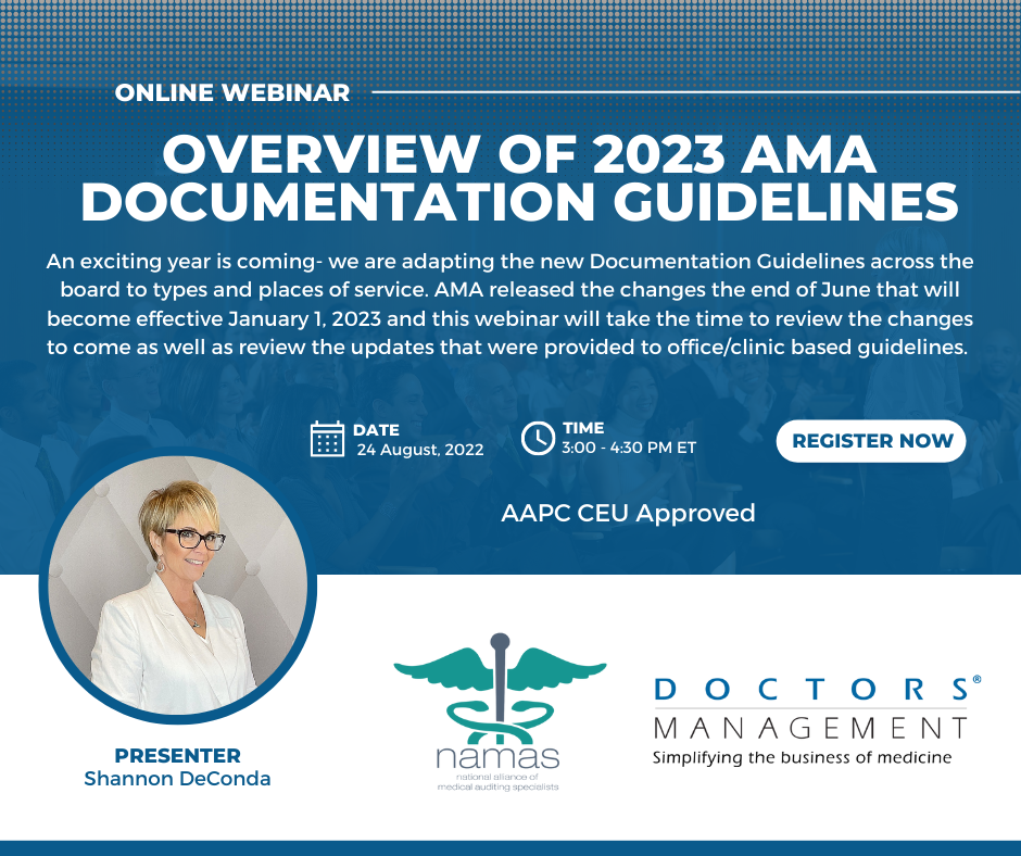 NAMAS Documentation and Compliance Tip - August 19, 2022