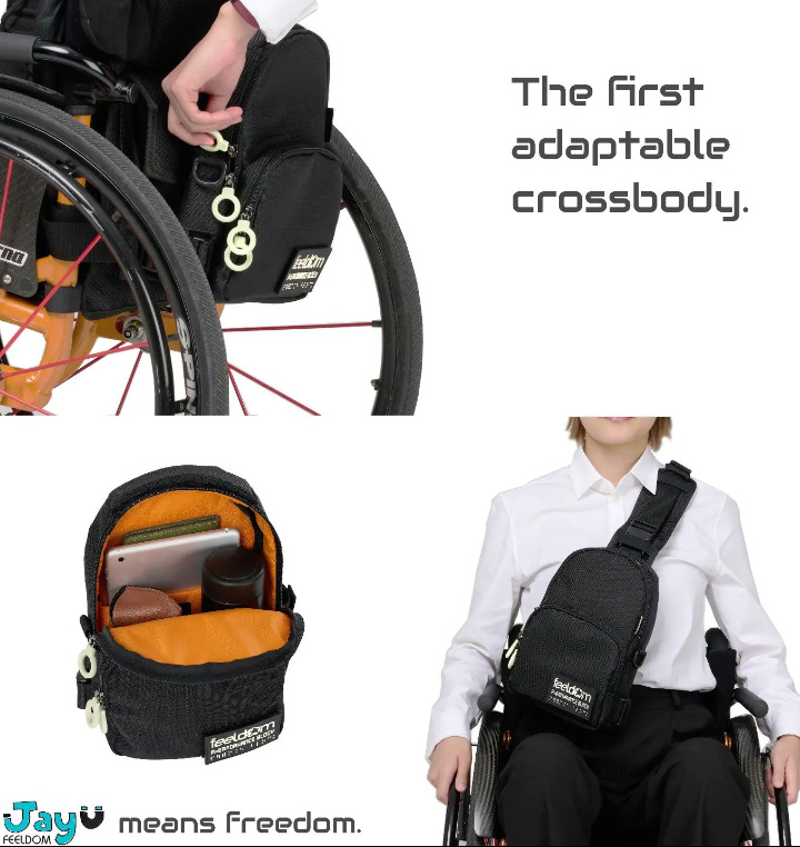 Hand-crafted wheelchair bags and low-vision backpacks