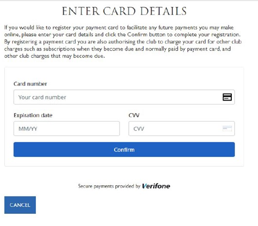 Notification of Change to Credit/Debit Card Payment Platform and Club ...