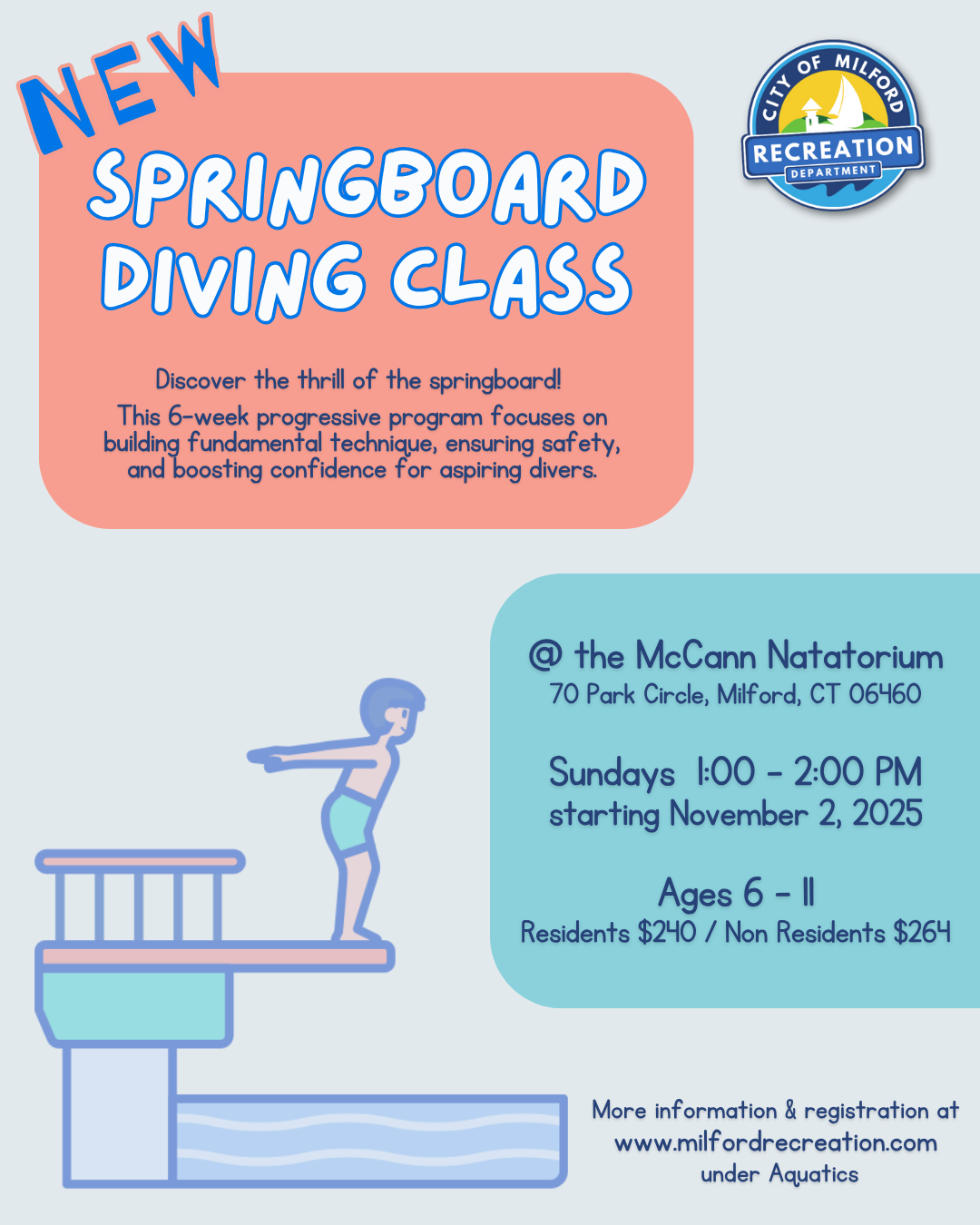🍂 Fall into something new — adult pickleball, youth diving & more!