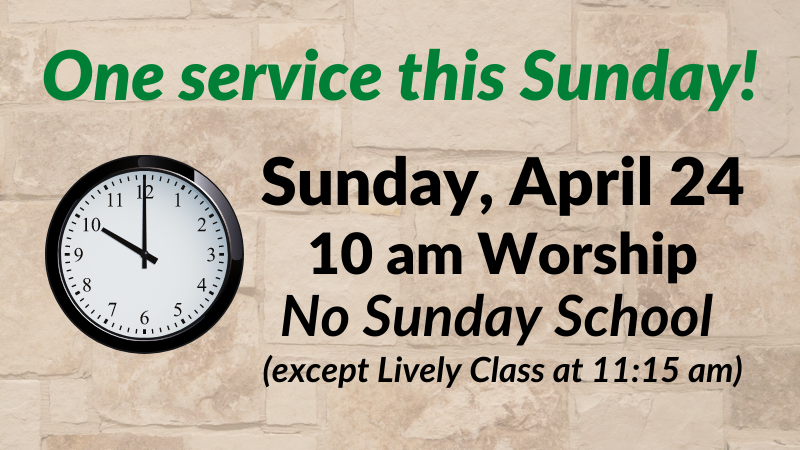 Special Mesa Messenger: Remember 10 am Worship Tomorrow!