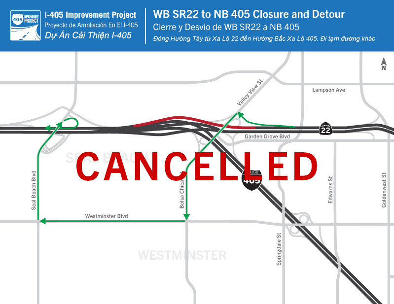 UPDATE! I-405 Improvement Project Construction Alert: As of Friday, Jan. 5