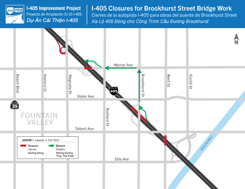 Construction Update: I-405 Freeway Closures for Brookhurst Street ...