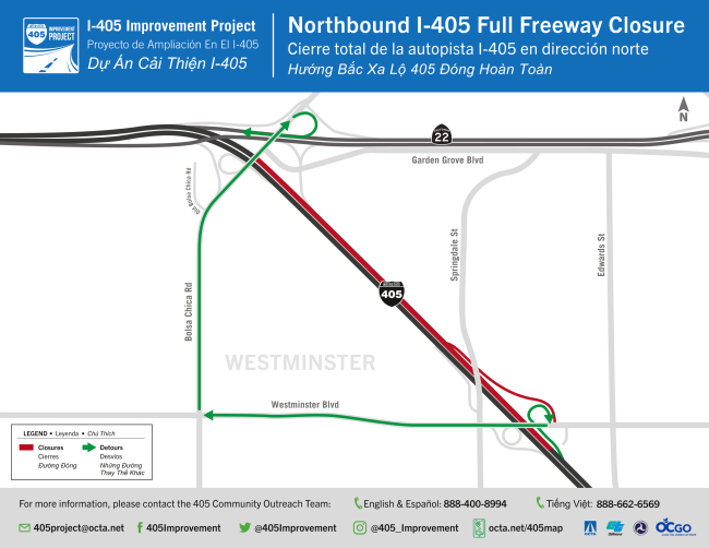 I-405 Improvement Project Construction Alert: As of Friday, Sept. 22