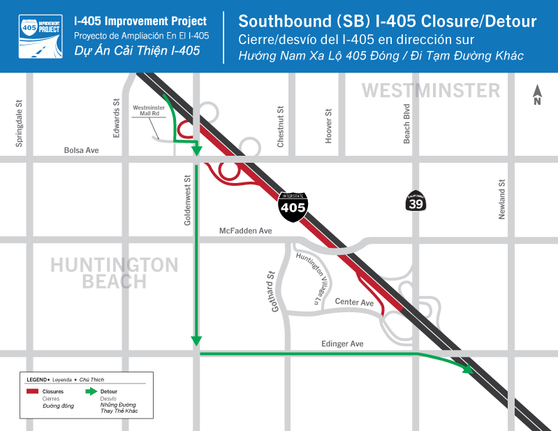 I-405 Improvement Project Construction Alert: As of Friday, Dec. 15