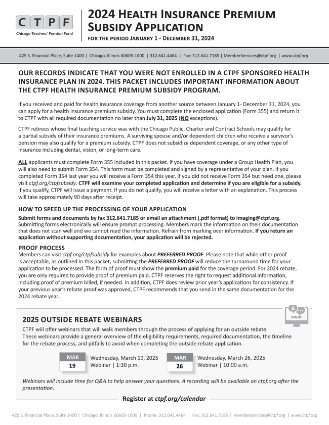 Important Message for Health Insurance Rebates