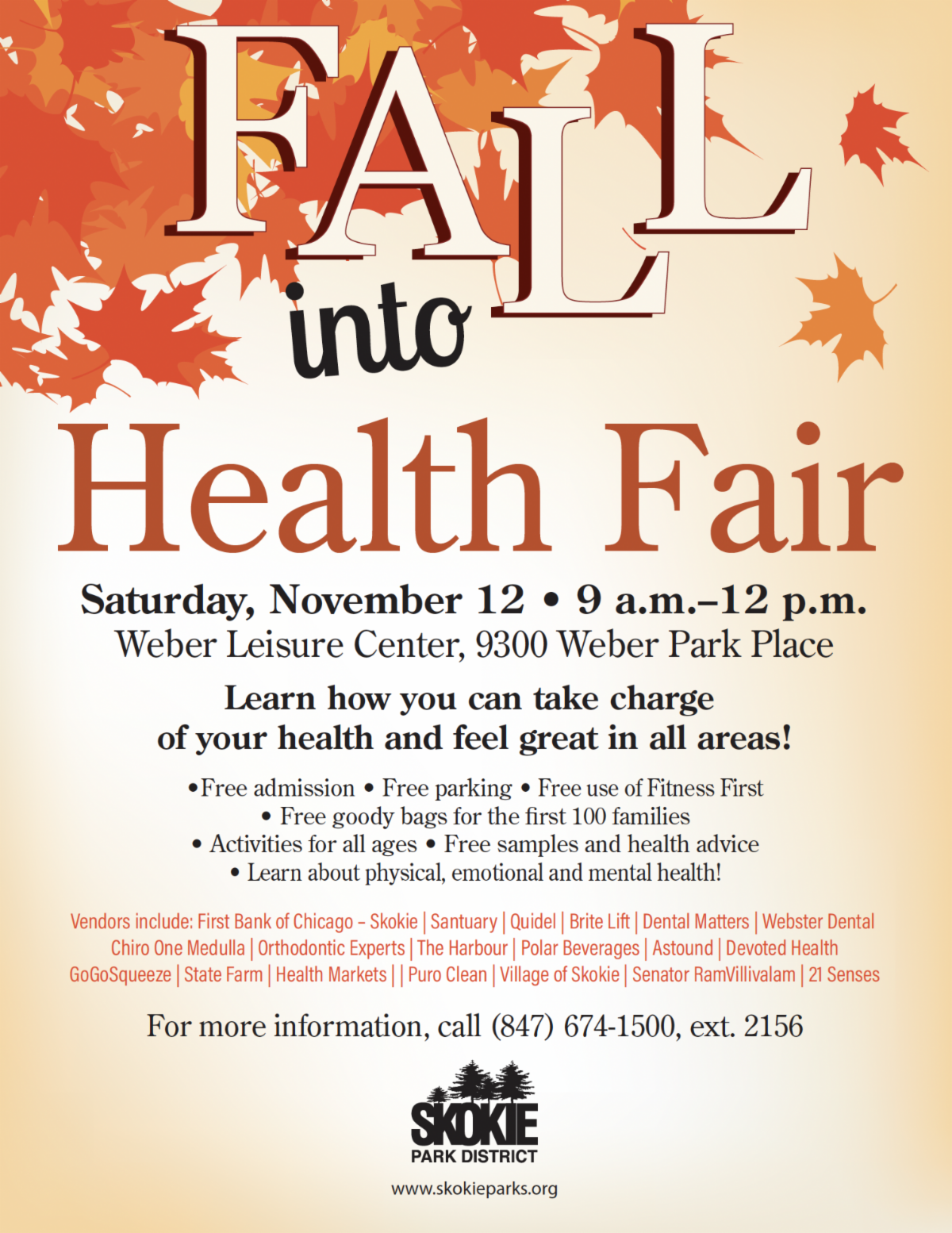 Active Adults 60+, Mary Poppins, fall health fair