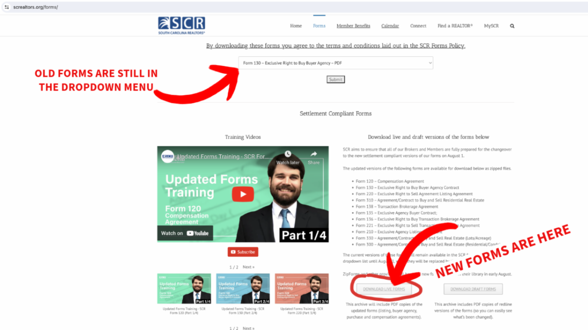 SCR WEBINAR: SCR Forms Changes