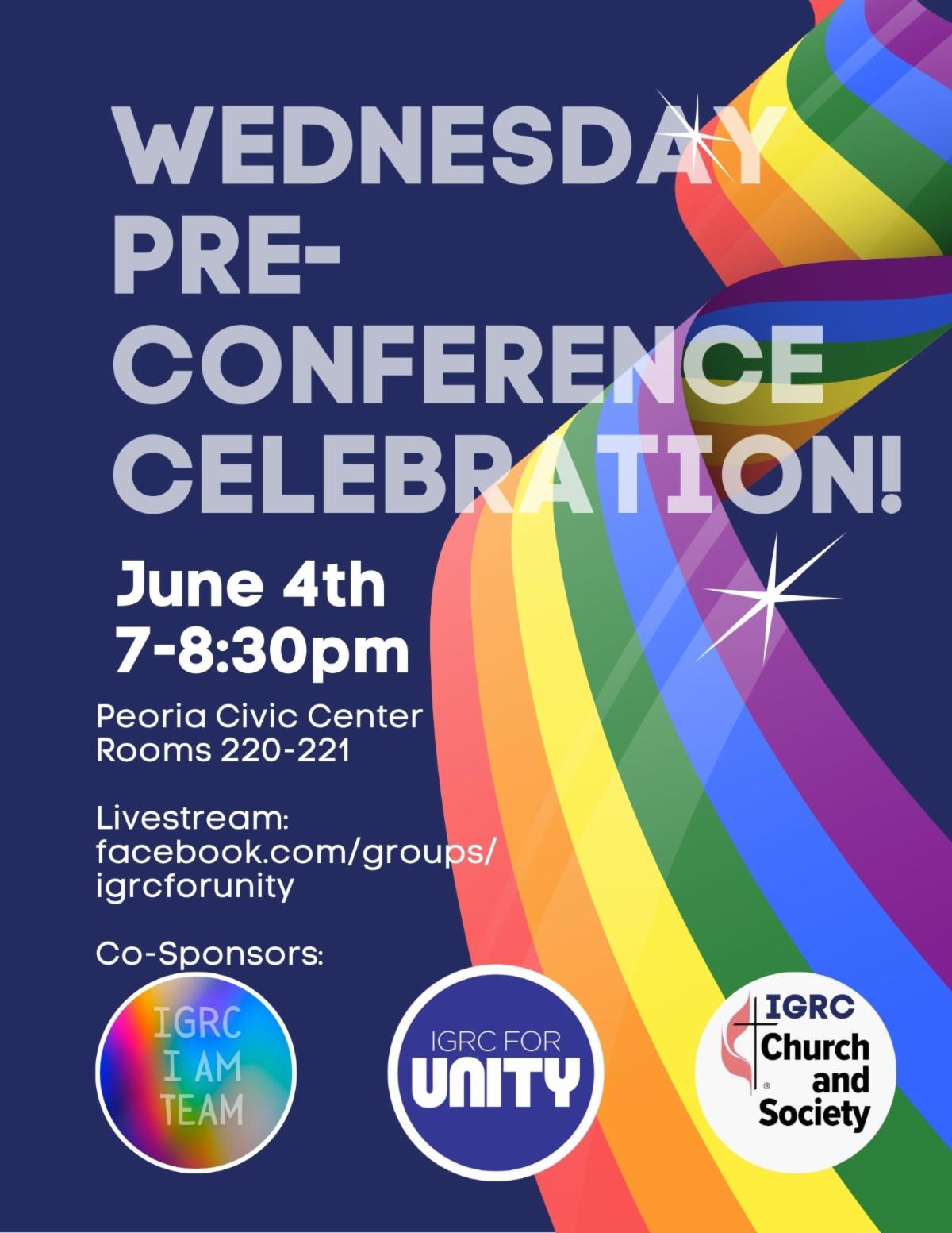 Join Us For Our Pre-Conference Celebration! Wed. 6/4 @ 7 pm