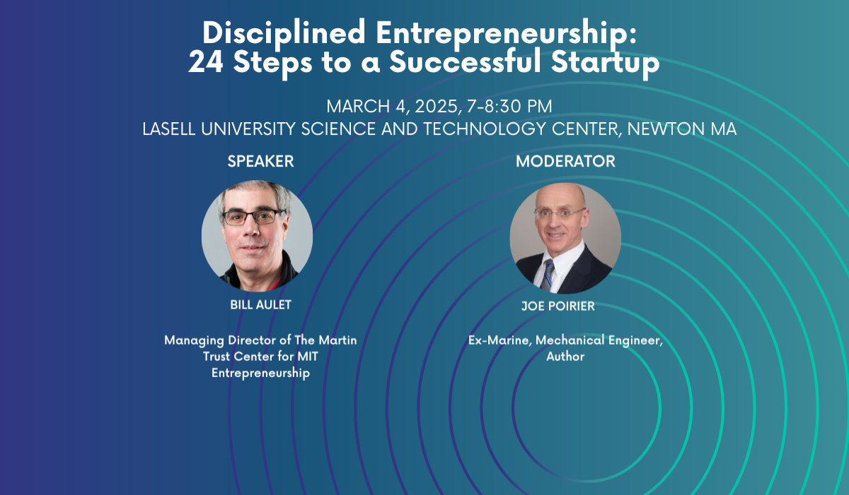 Tonight - MIT's Bill Aulet to discuss the topic "Disciplined ...