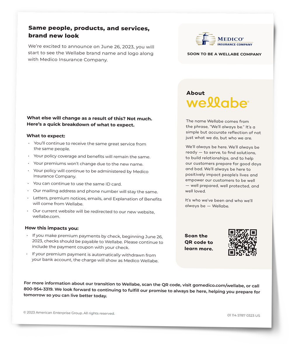 We’re telling customers about our new brand