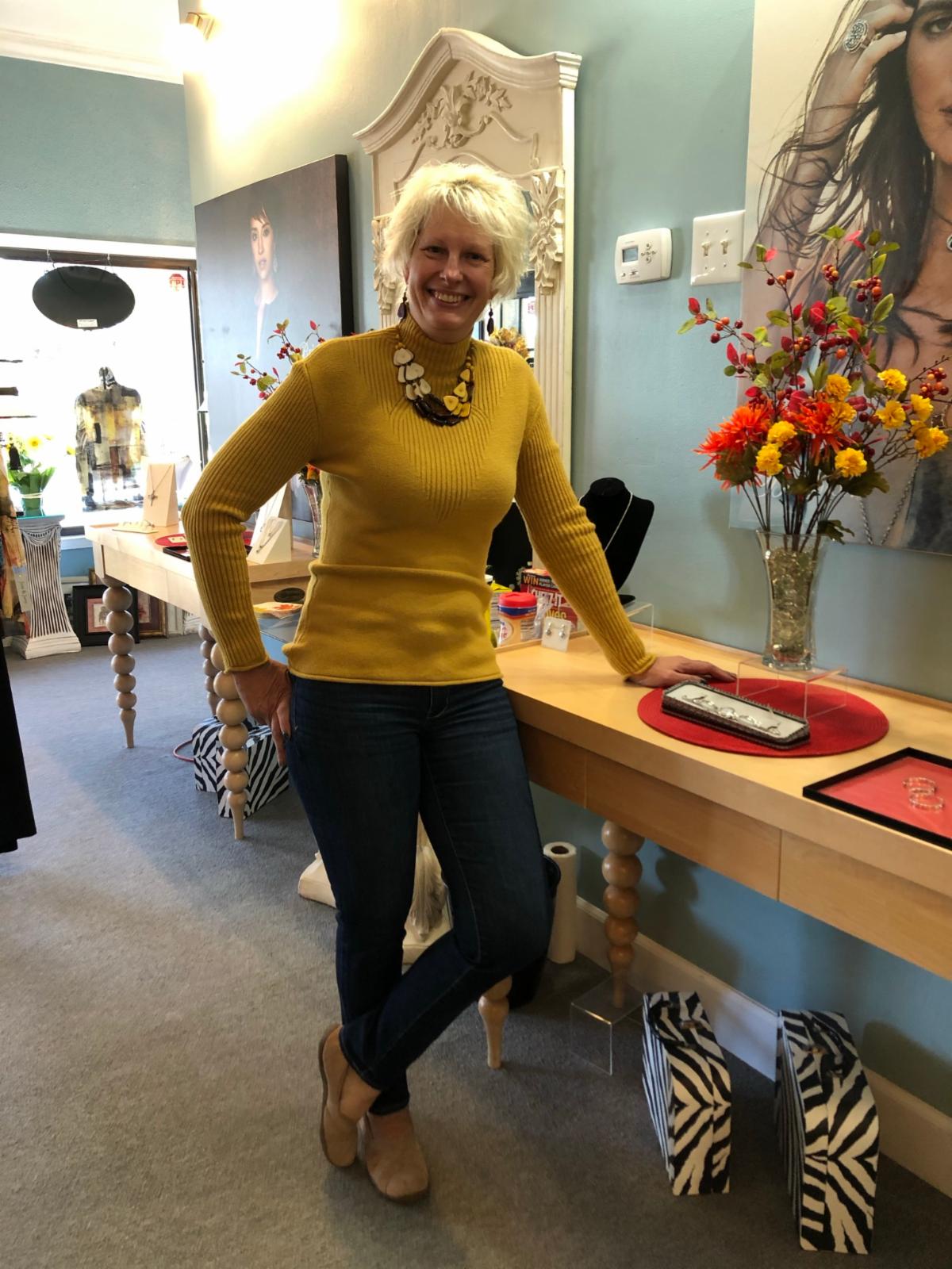 Dr. Michelle Wilkinson showing off in Jacqueline's