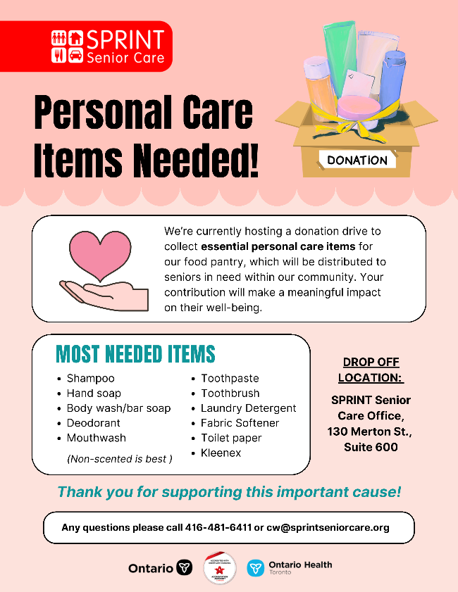 Help Us Stock Essential Personal Care Items!